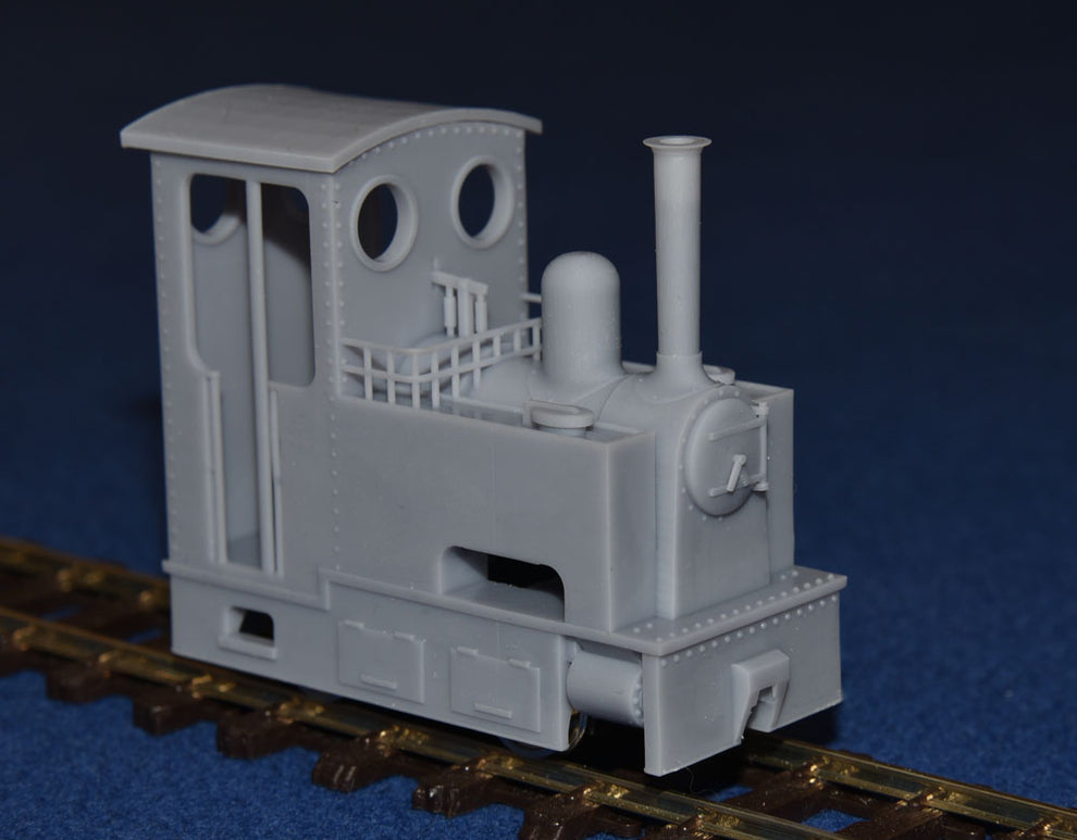 STEAM TRAM NARROW GAUGE LOCOMOTIVE with EXTENDED TANKS [1b] (BODY ONLY ...